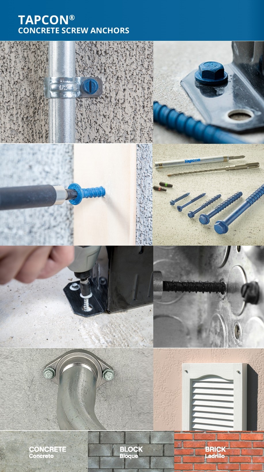 Tapcon 1/4 in. x 1-3/4 in. White Ultrashield Hex-Washer-Head Concrete Anchors (75-Piece) 24342 ...